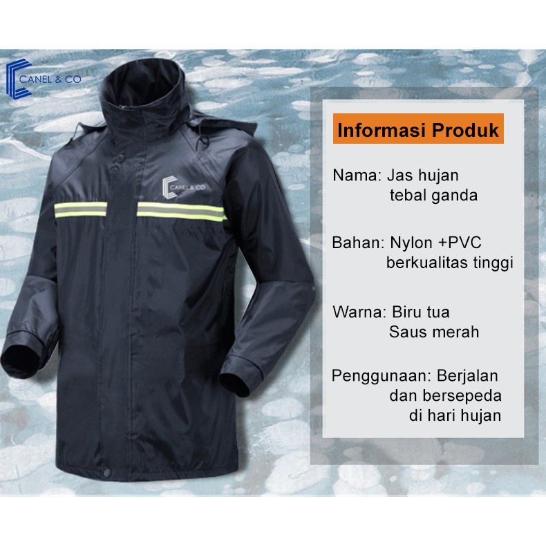 Jual Jas Hujan Premium CANEL & CO Jas Hujan Motor Bahan PVC Nilon ...