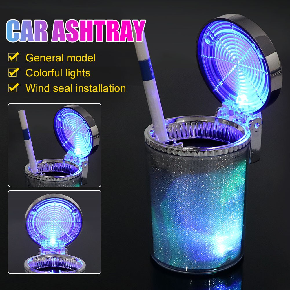 Jual Asbak Mobil Porteble LED RGB Premium Car Ashtray Cup Asbak Abu ...