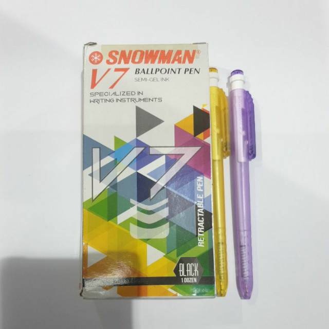 Jual SNOWMAN BALLPOINT PEN V7 0.7MM | Shopee Indonesia