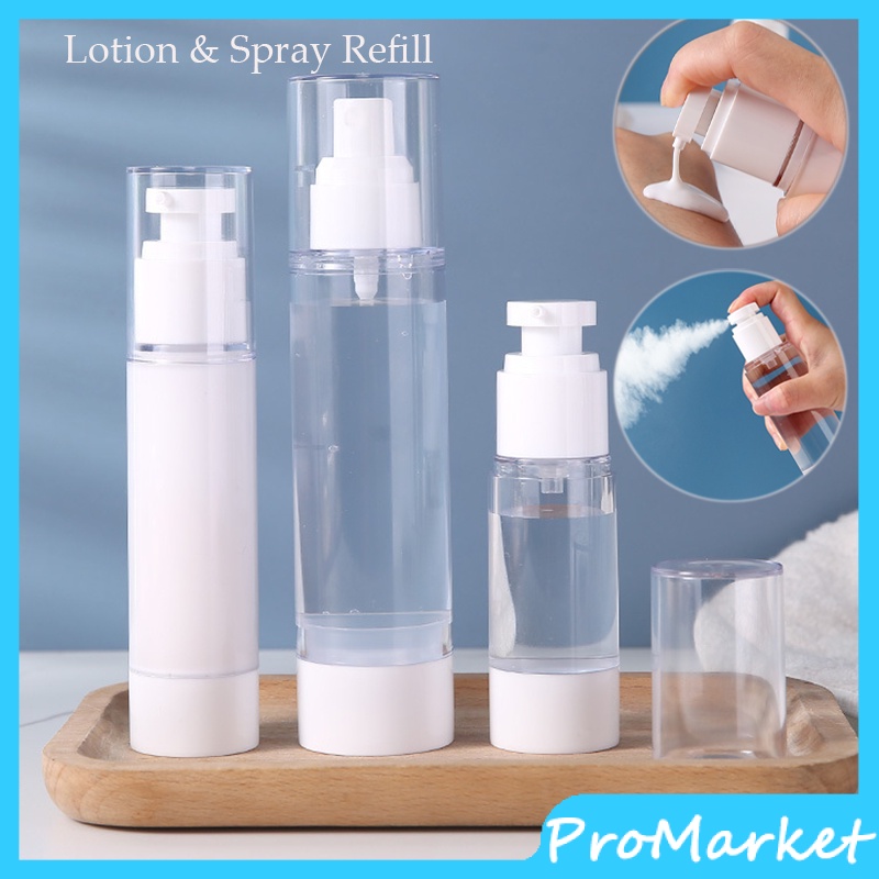 Jual Botol Airless Pump Spray Lotion 50ml 80ml 100ml / Botol Lotion ...