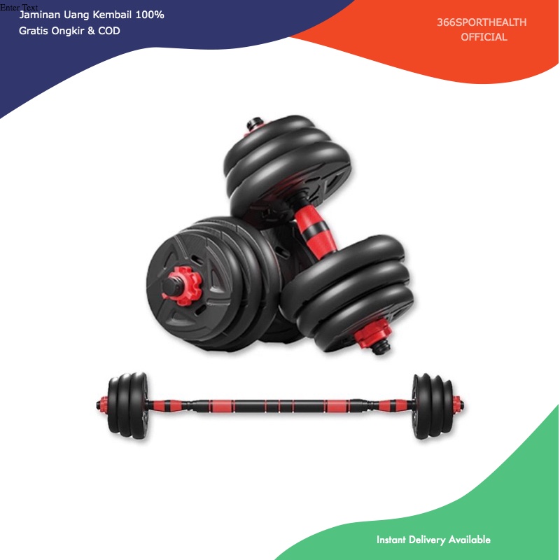 Jual [366SH] DUMBBEL SET 20 KG PERALATAN FITNESS DUMBELL BARBEL SET | Shopee Indonesia