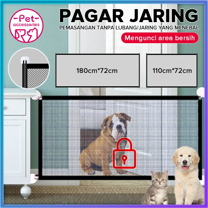 Jual Kucing Anjing 180CM Magic Gate Pintu Jaring Penghalang Pagar ...
