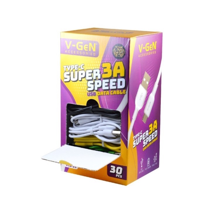 Jual GW [1 KOTAK 30 PCS] KABEL DATA CHARGER V-GEN VGEN VCB-29 VCB29 FOR ...