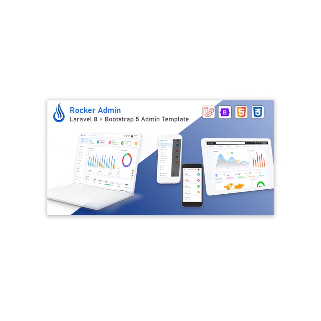 Jual Rocker - Laravel 8 + Bootstrap 5 Admin Template | Shopee Indonesia