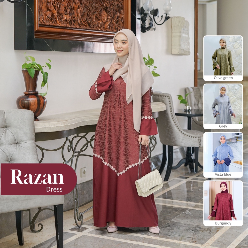 Jual Razan Gamis Daily Premium Exclusive Series (GAMIS SAJA) | Shopee ...