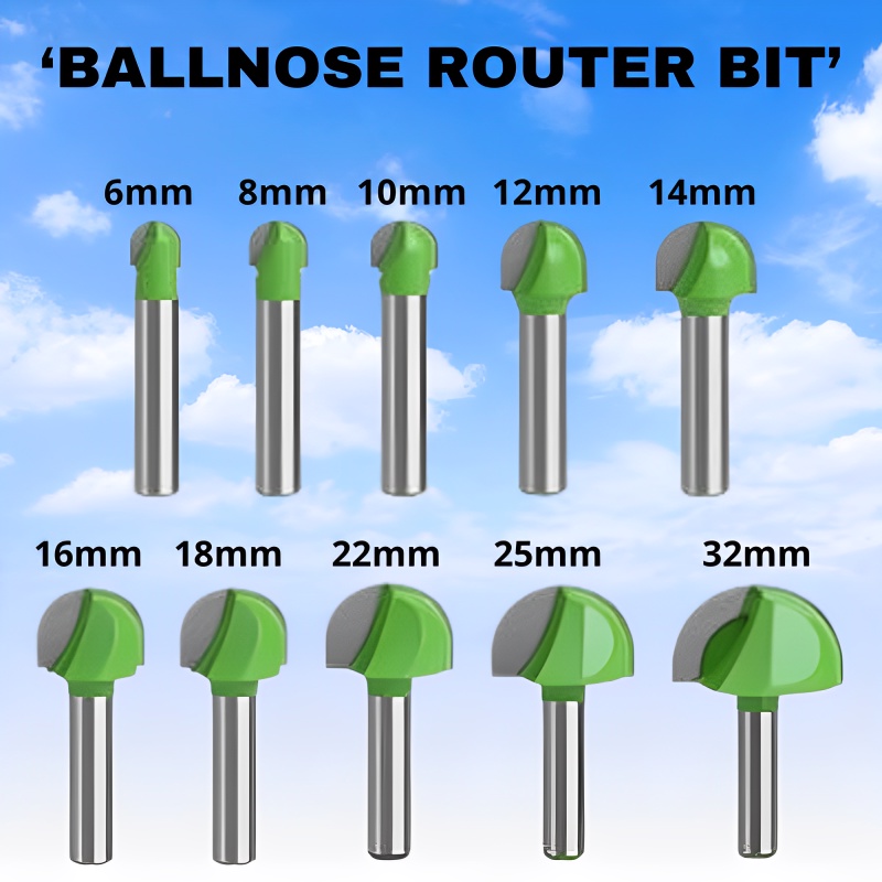 Jual Mata router kayu round bit mata profil setengah lingkaran gagang ...