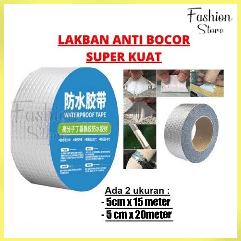Jual FS GROSIR Lakban Anti Bocor Aluminium Foil 15 meter dan 20 meter Waterproof Tape Tahan ...