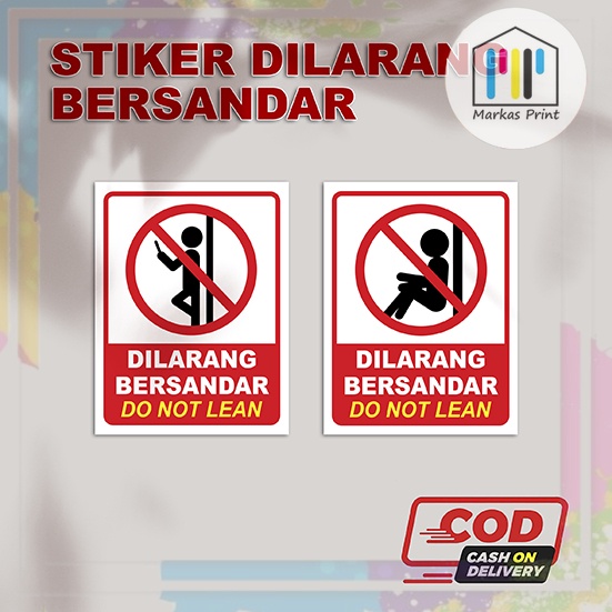 Jual Stiker dilarang bersandar | stiker peringatan | stiker | Shopee ...