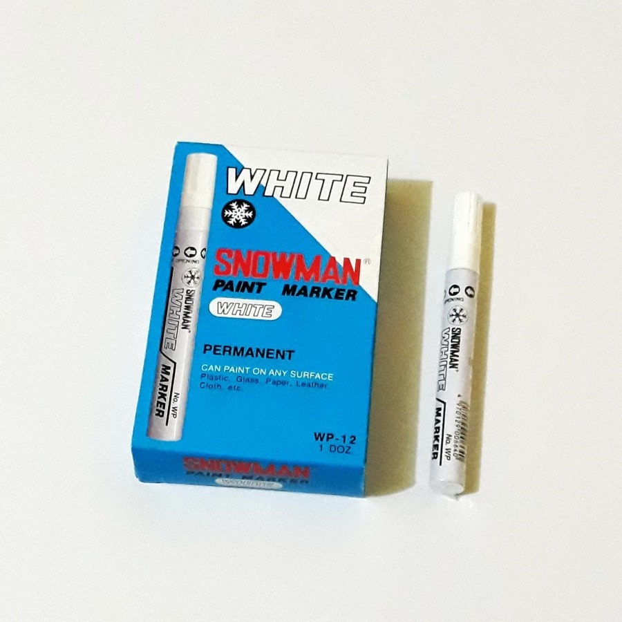 Jual Spidol SNOWMAN Paint Marker White WP-12 | Shopee Indonesia