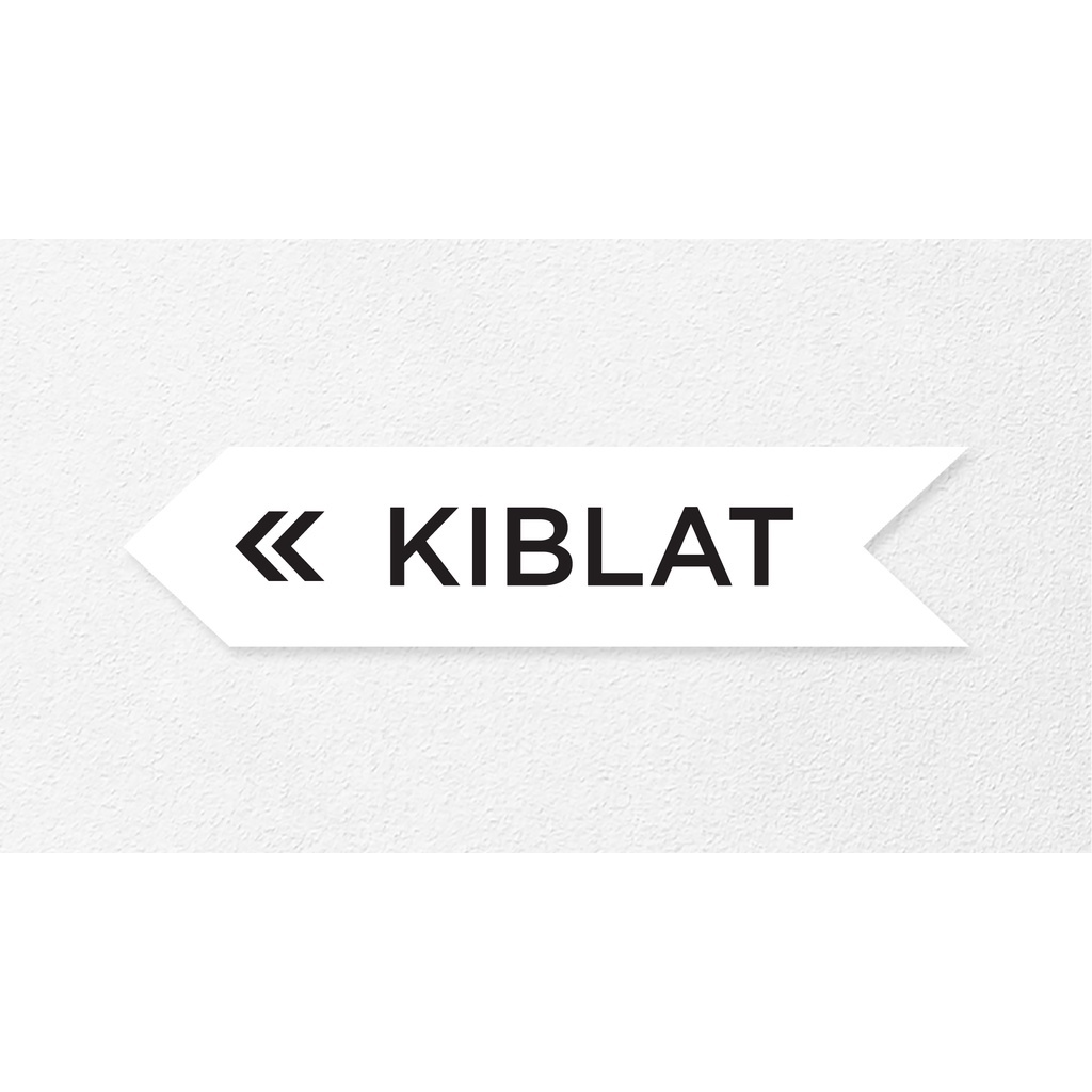 Jual Sign Label Kiblat Akrilik | Papan Petunjuk Arah Akrilik | Kiblat ...