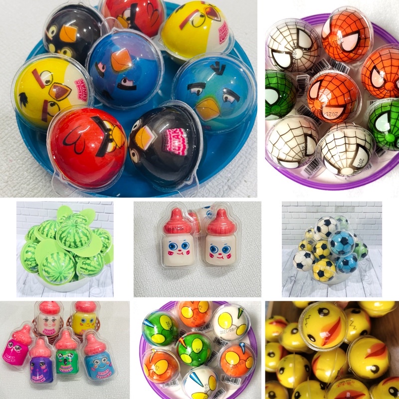 Jual (Pusat) （50Pcs）PERMEN TROLI HALAL 8 MOTIF ANGRYBIRD/SPIDERMAN ...