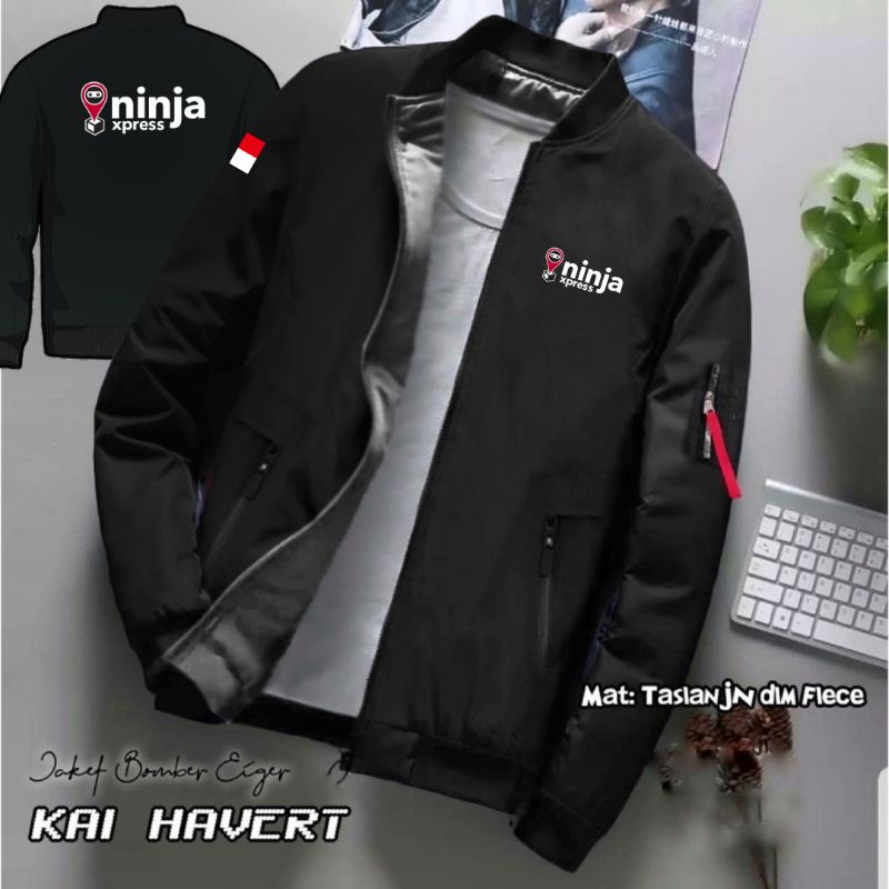 Jual JAKET BOMBER NINJA XPRESS KURIR NINJAVAN EXPRESS SABLON TERBARU ...