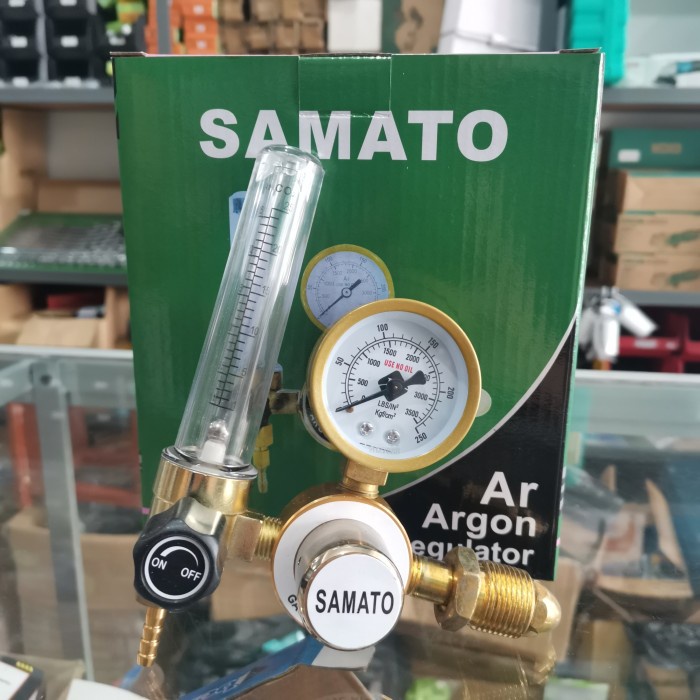 Jual Regulator Argon Samato regulator las argon tabung las | Shopee ...