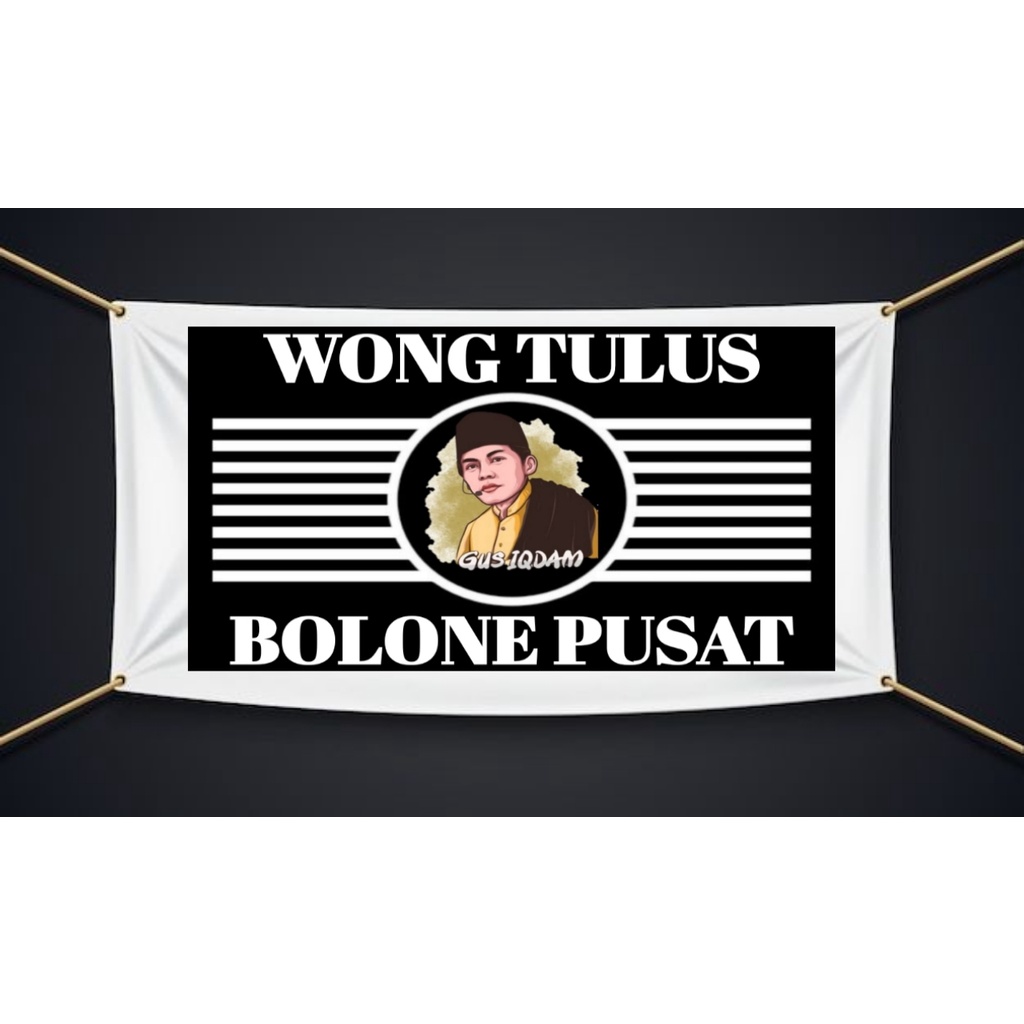 Jual Bendera wong tulus sholawat 80X50cm bahan kain satin berkualitas ...