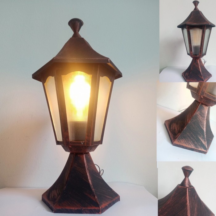 Jual lampu hias klasik taman-lampu pilar pagar model klasik tanpa ...