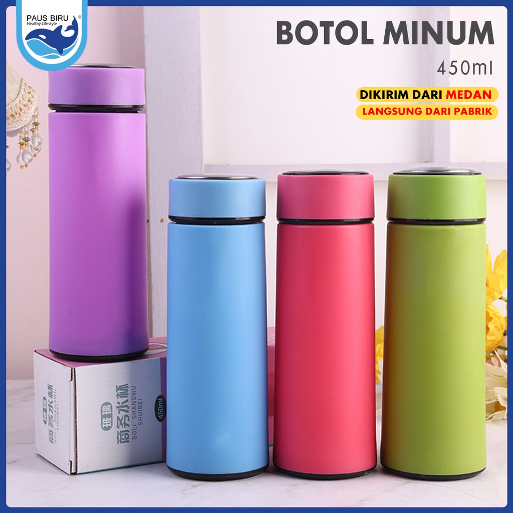 Jual Paus Biru - Botol Minum Kaca Six Oup Polos/Beling Cover Plastik ...