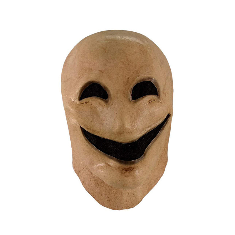 Jual Smile No Face Man Mask Cosplay Horror Movie Role Latex Full Face ...