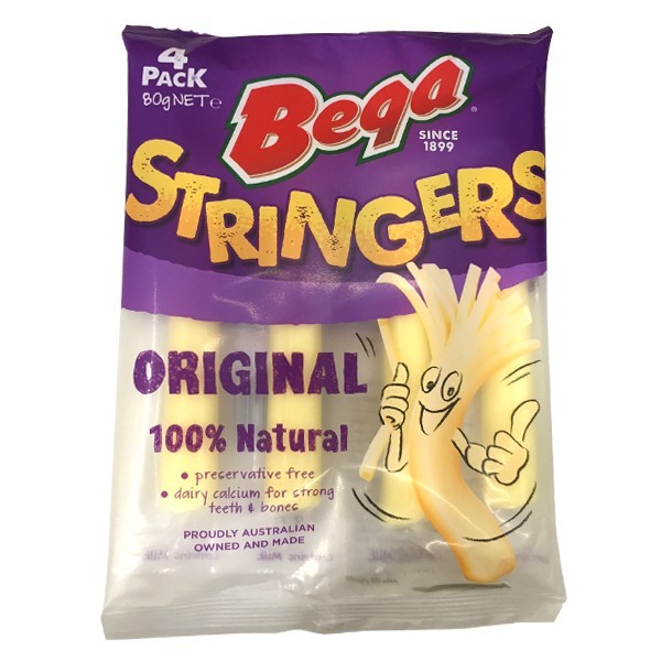 Jual READY STOCK!!! Bega Stringers Mozzarella Cheese Stick 80g | Shopee ...
