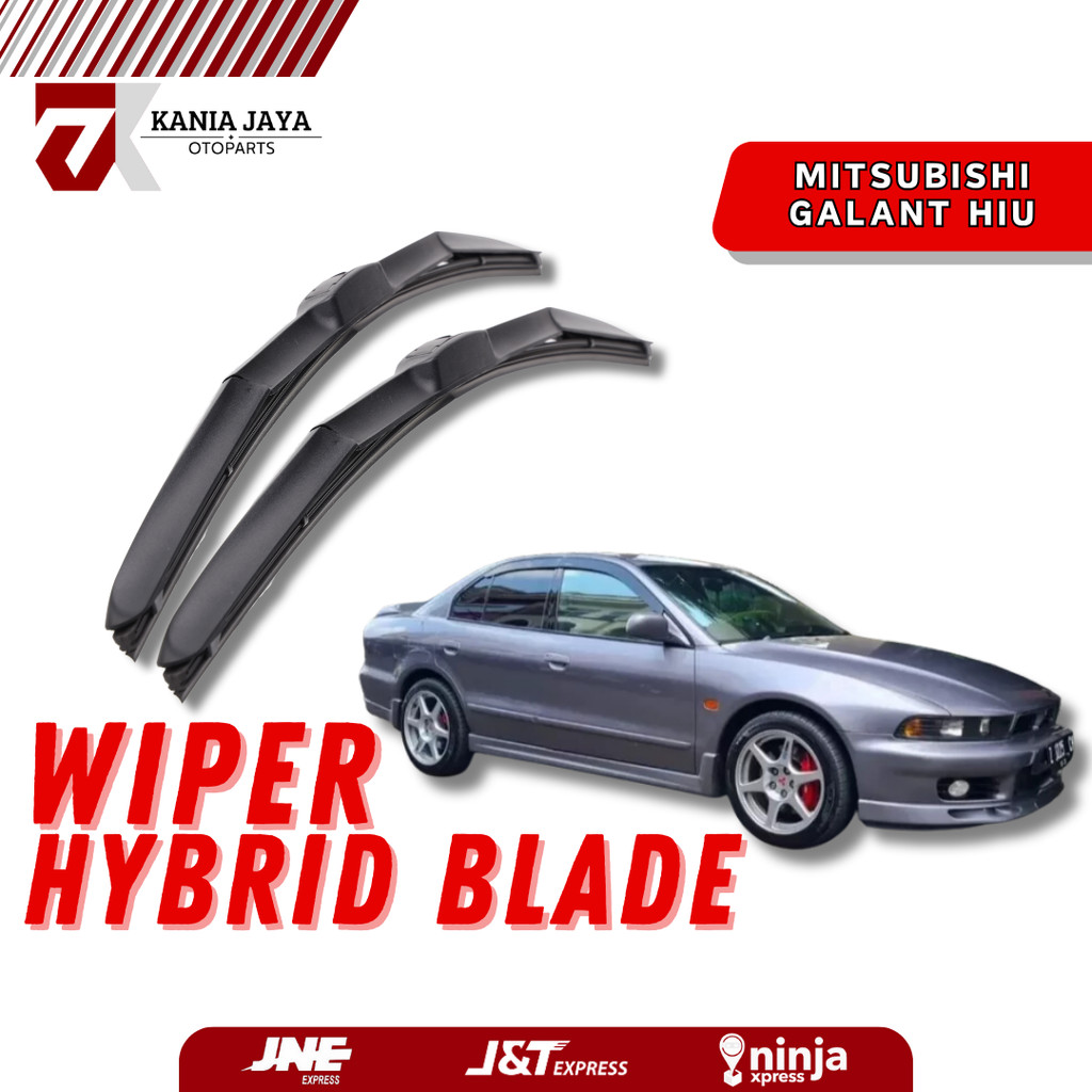 Jual Wiper Hybrid Blade Mitsubishi Galant Hiu Frameless 1 Set Kiri dan ...