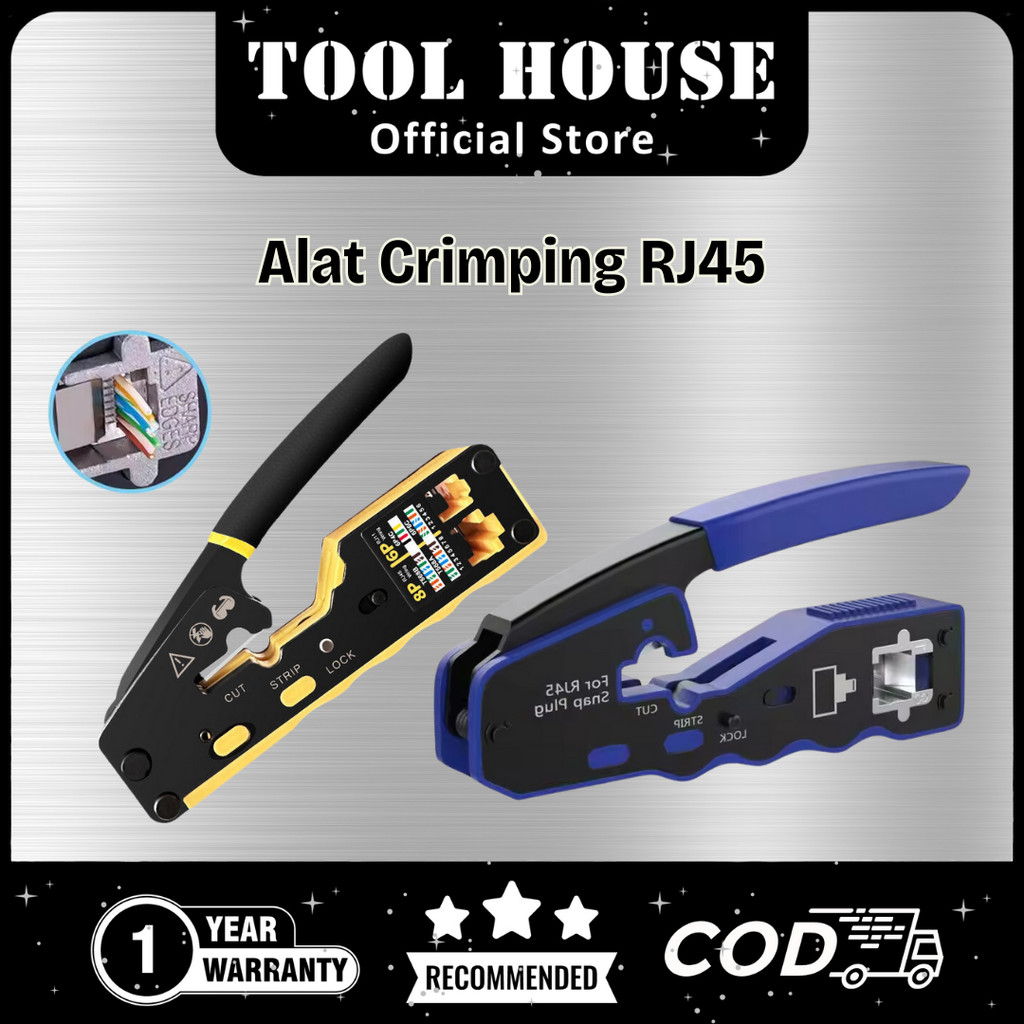Jual Tool House [Garansi Toko 1 Tahun] Alat Crimping RJ45 Alat Pemotong ...