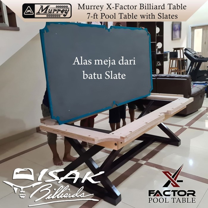 Jual Murrey X-Factor 7ft Combo Pool PingPong Table Batu Slate Meja ...