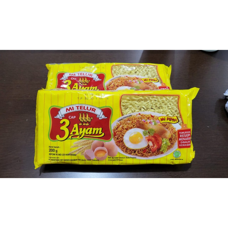 Jual Mie Telur Cap 3 Ayam 200gr | Shopee Indonesia