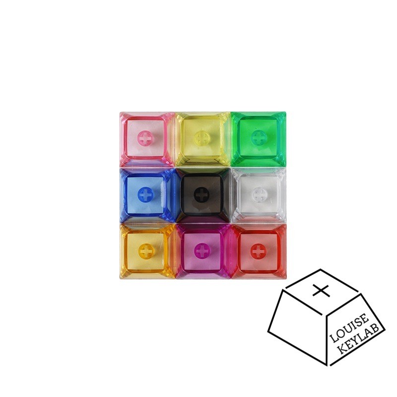 Jual Keycaps Clear Crystal transparent PC XDA 9.3mm mechanical keyboard ...
