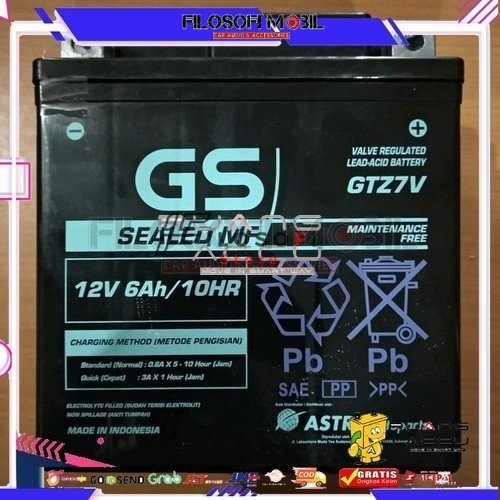 Jual Accu/Aki Motor Kering GS Astra GTZ7V untuk Yamaha Nmax, Aerox ...
