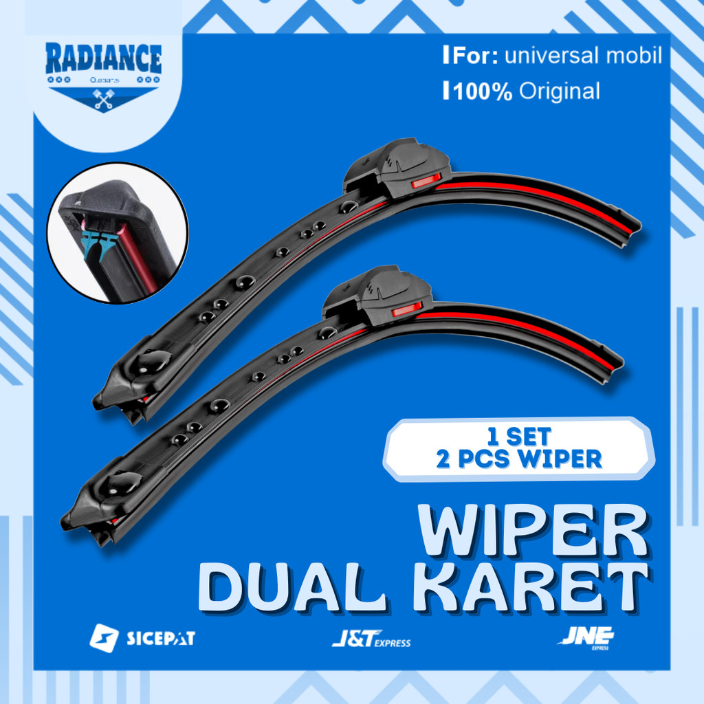 Jual Wiper Dual Karet / Double Karet Suzuki New Carry Pickup Wiper Model Karet Ganda Dobel Blade ...