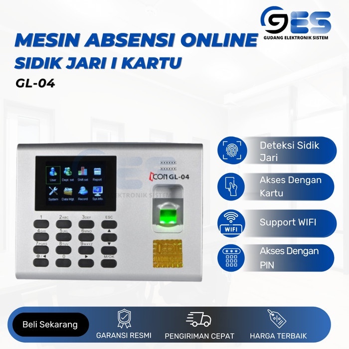 Jual Mesin Absensi Guru Paket Lengkap ICON GTK GL04 Bergaransi | Shopee ...