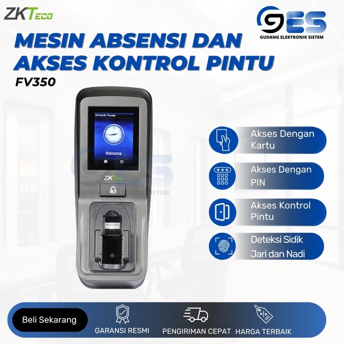 Jual Mesin Absensi Fingerprint Dan Finger Vein Nadi ZKTeco FV350 Bergaransi | Shopee Indonesia