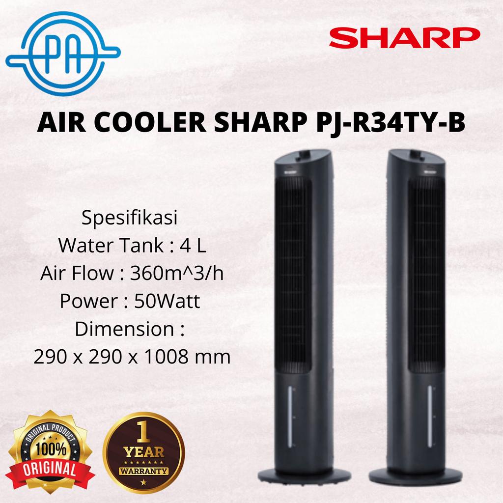 Jual AIR COOLER SHARP PJ-R34TY-B / 4L PJR 34 TY SLIM DESIGN | Shopee ...