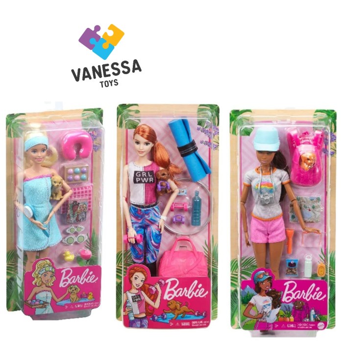 Jual Barbie Made To Move Fabulous Wellness Assortment Doll w ...
