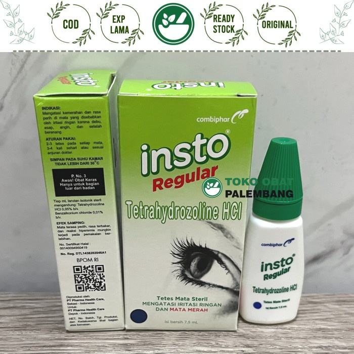Jual INSTO REGULAR TETES MATA STERIL STERILE EYE DROPS 7.5ML | Shopee ...
