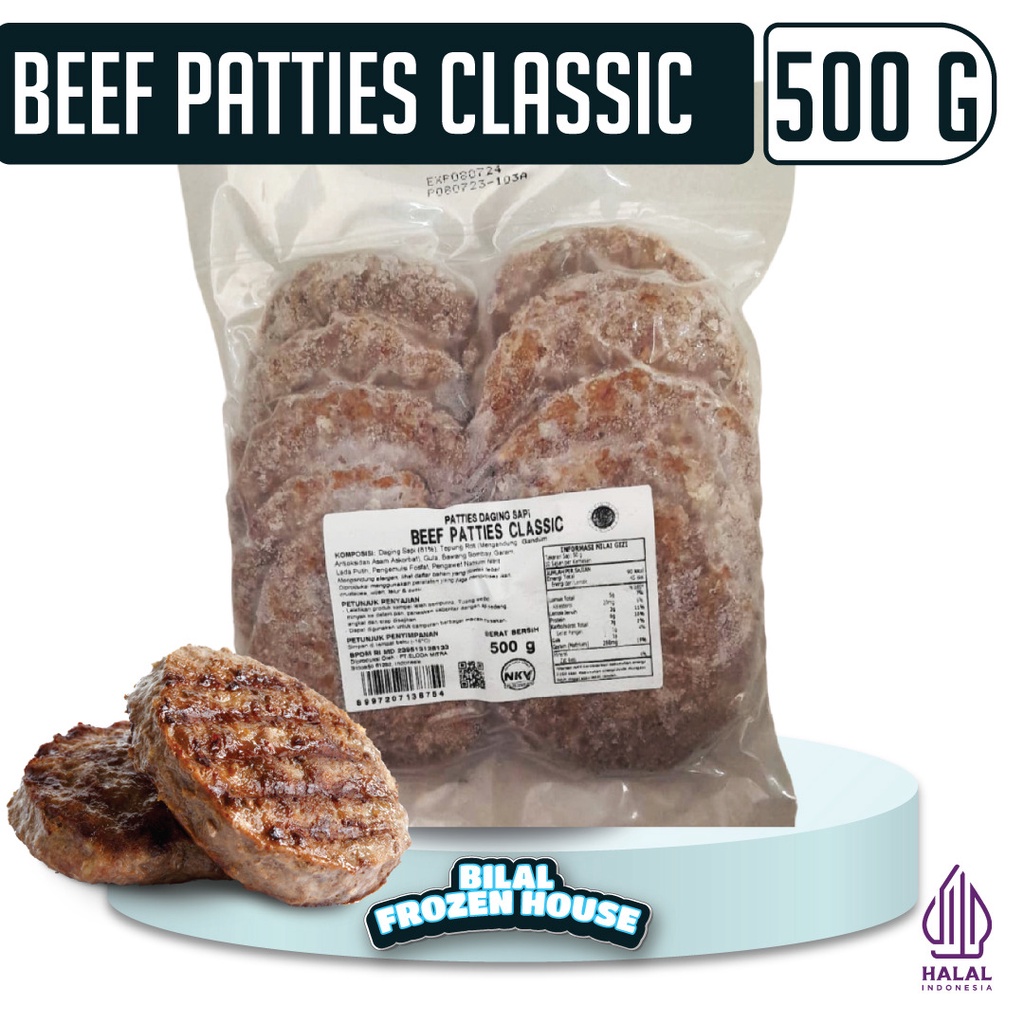 Jual Bernardi Beef Patties Classic 500gr - Daging Sapi Burger | Shopee ...