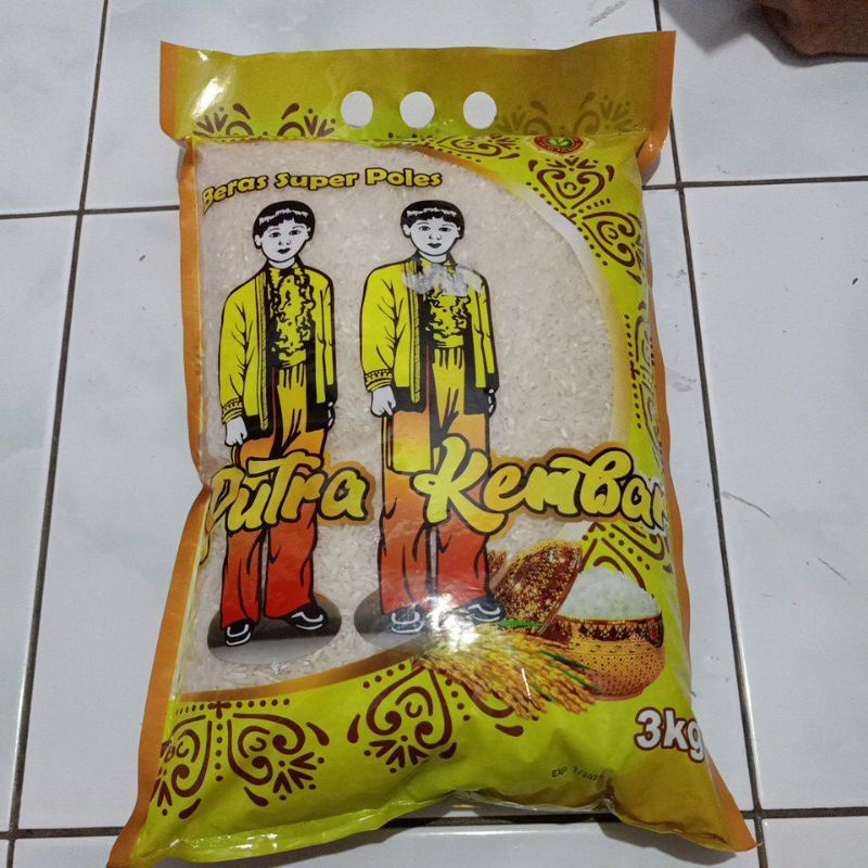 Jual Beras Super Poles Putra Kembar 3kg | Shopee Indonesia