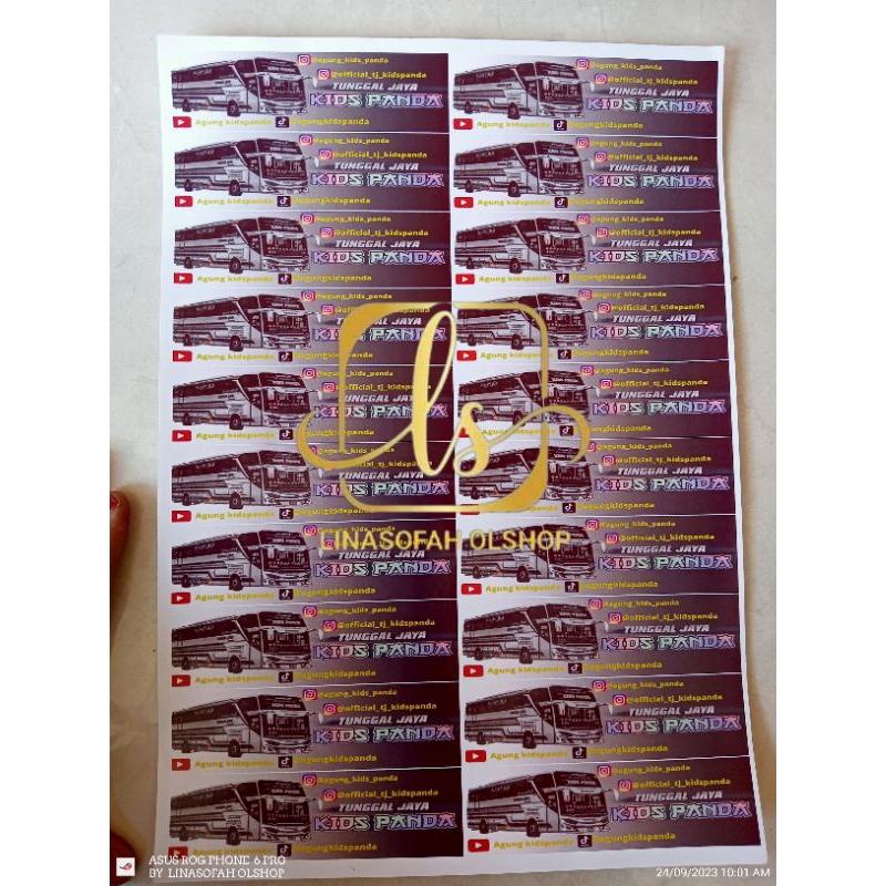 Jual Stiker bus basuri / tempelan sticker buss telolet 1 lembar isi 20 ...