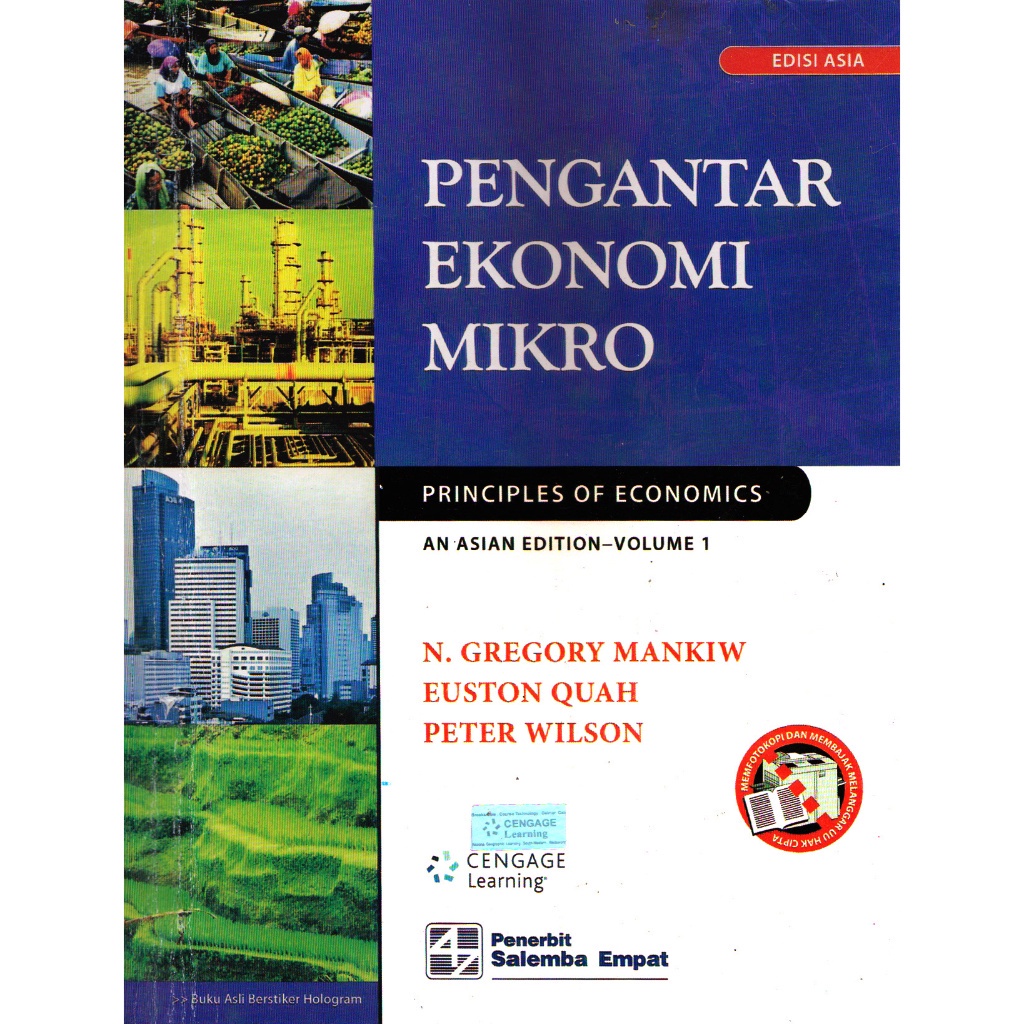 Jual Buku pengantar ekonomi mikro edisi asia volume 1 n gregory mankiw euston quah peter wilson ...