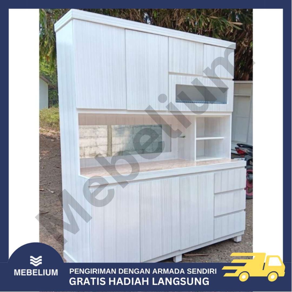 Jual [ORIGINAL] Lemari Dapur 4 Pintu Premium | Lemari Sayur Rak Piring ...