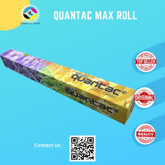 Jual Quantac Max Sticker Vinyl Roll White Gloss Eco Solvent UV 50 Meter ...