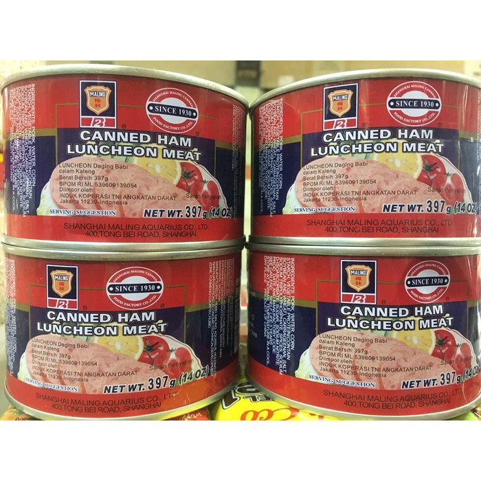 Jual Maling Ma Ling TTS Pork Luncheon Meat Babi Non Halal 397gr - TTS ...