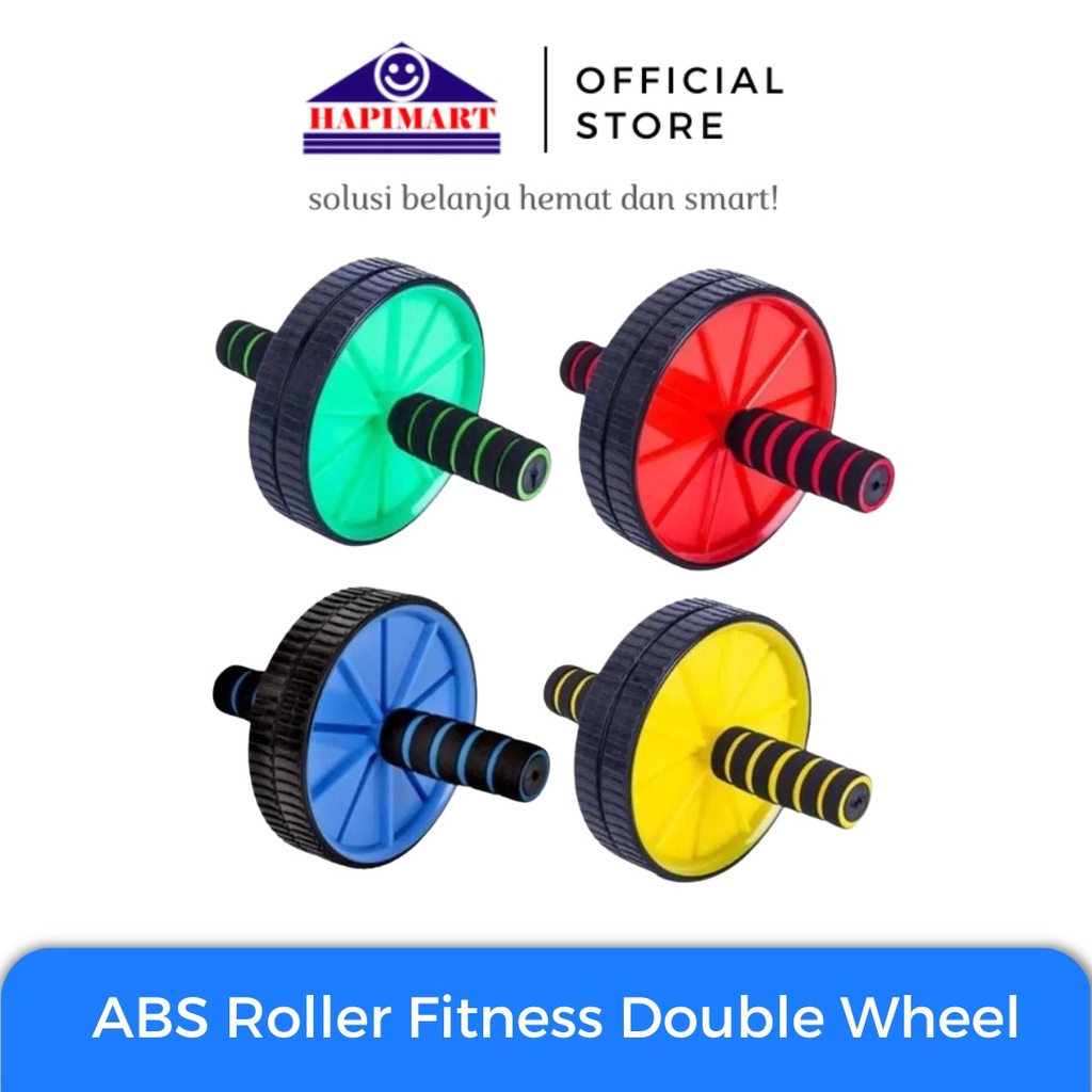 Jual Abs Roller Fitness Double Whell / Alat Fitness Roda Perut/Alat ...
