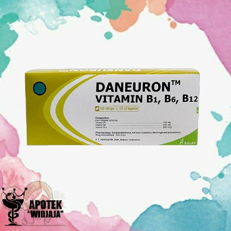 Jual daneuron vitamin B1 B6 B12 isi 100's 100 kaplet tablet / box ...