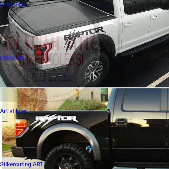 Jual Sticker mobil raptor monster untuk bumper mobil keren stiker mobil ...