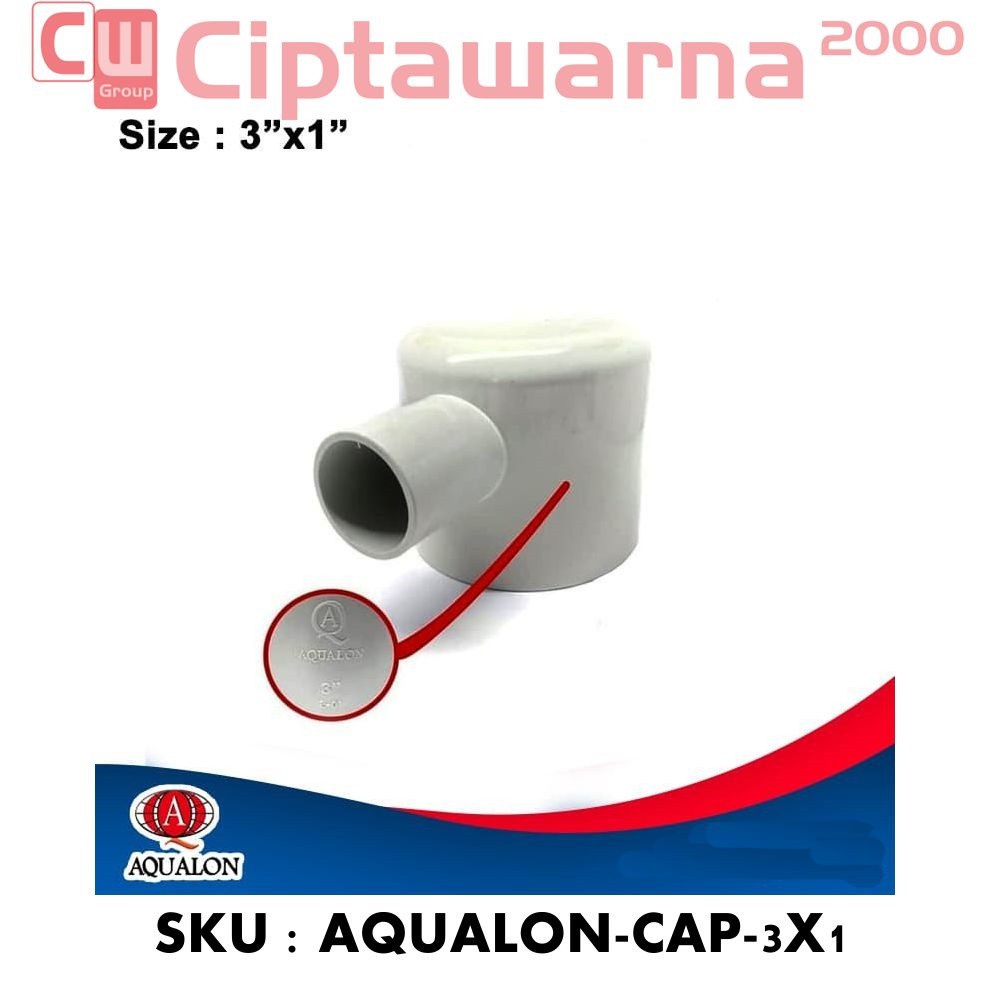Jual Sambungan Elbow Cap D 3 X 1 Inch Knee Dop Tutup Aqualon Hidroponik Cw2 | Shopee Indonesia