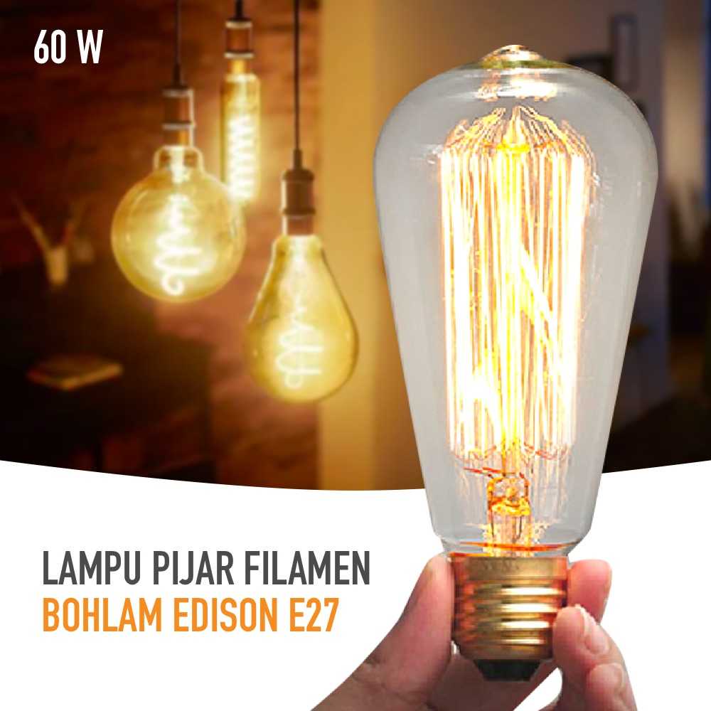 Jual COD Lampu Bohlam Pijar Hias Dekorasi Model Vintage Klasik E27 LED ...