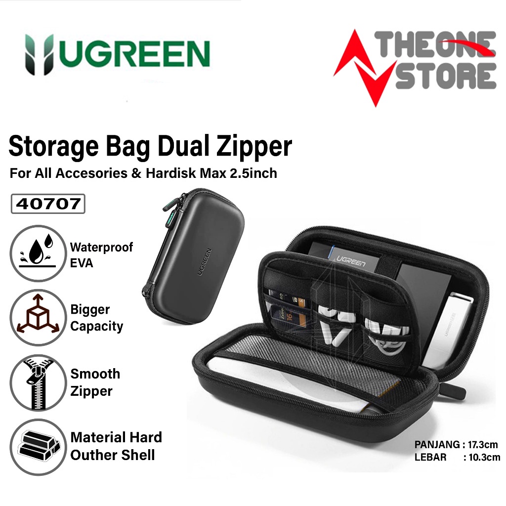 Jual UGREEN Earphone TWS Case Storage Eva Waterproof Tas Penyimpanan ...