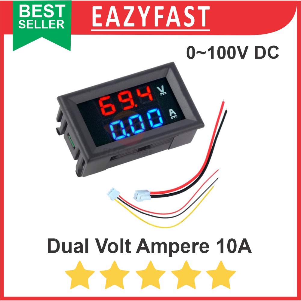 Jual Dual Volt Amp Meter Digital Ampere Meter Voltmeter 10A 0-100V Ammeter | Shopee Indonesia