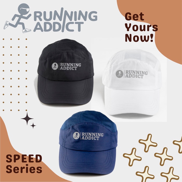 Jual RUNNING ADDICT SPEED Cap - Topi Lari Trail Dry Fit | Shopee Indonesia