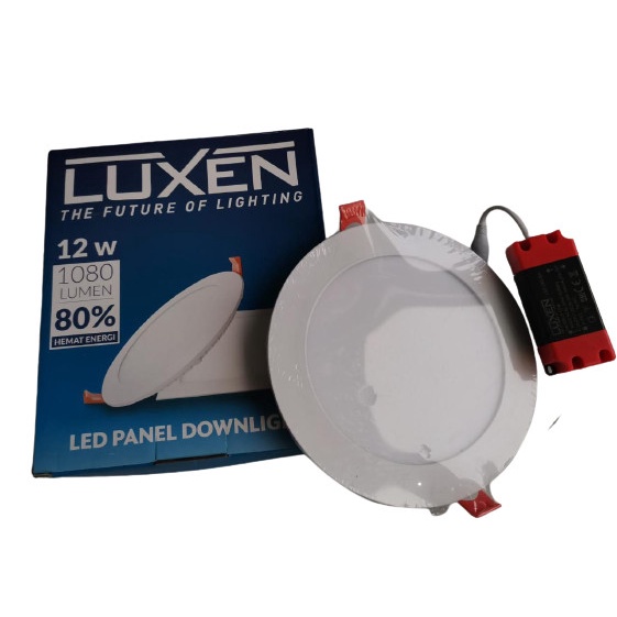 Jual Lampu Downlight LED Panel 12W 12watt Bulat Down Light LUXEN IB ...